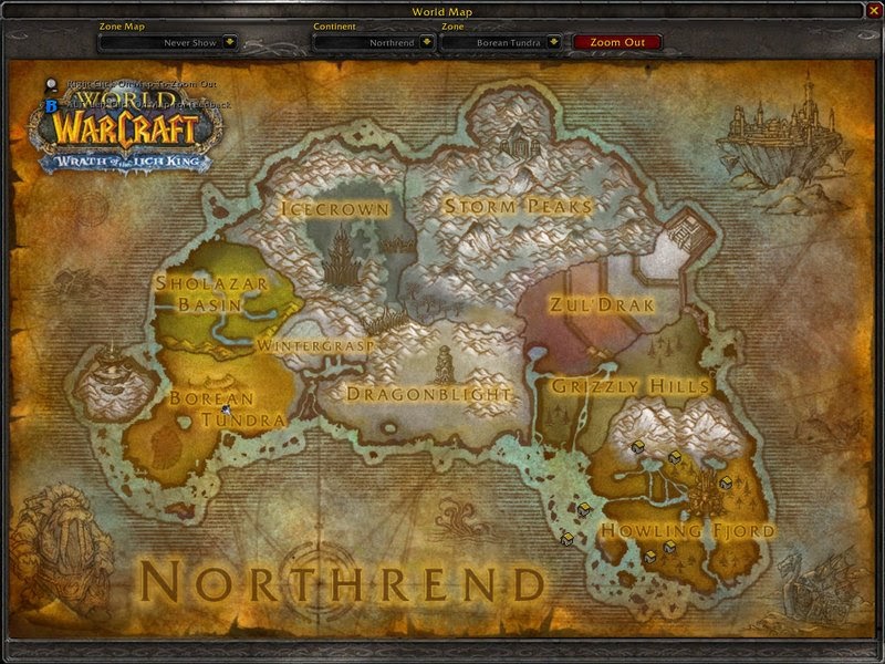 Divine Intervention: Blizzard Zone Map of Northrend